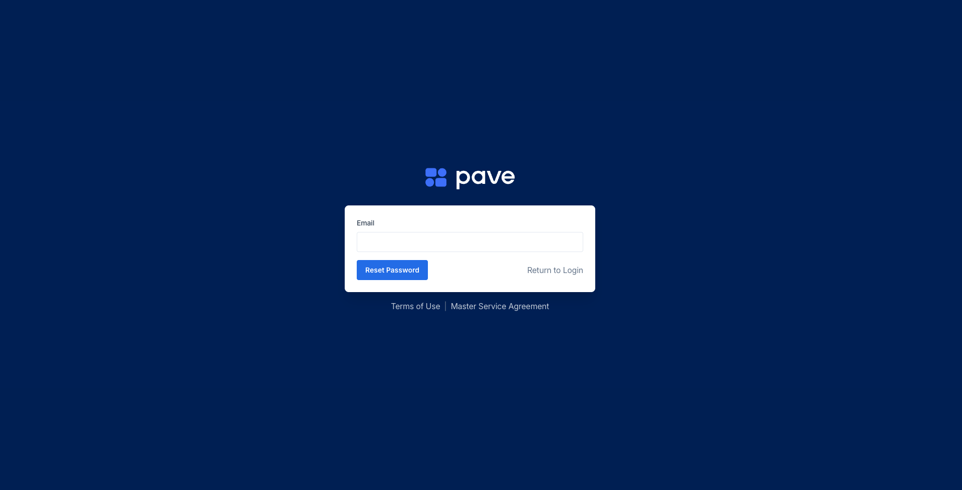 Logging In – Pave Support